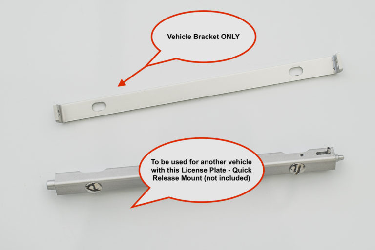 License Plate Mount, Vehicle - QuikrStuff - Proudly made in the USA